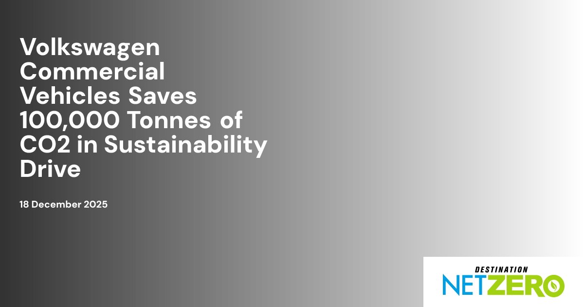 Volkswagen Commercial Vehicles Saves 100,000 Tonnes of CO2 in ...